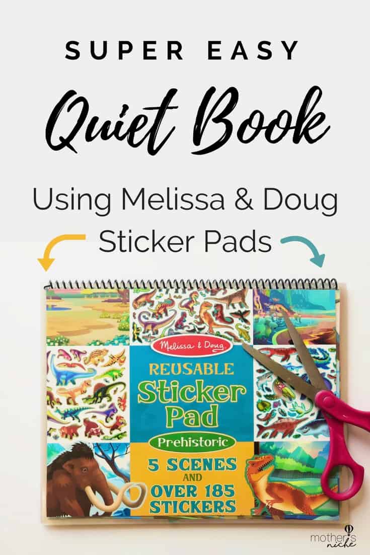Sticker Pad Quiet Book Using Melissa & Dough Sticker Pads