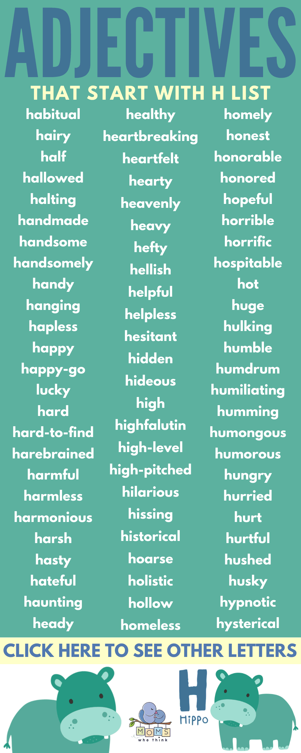 Adjectives That Start With A To Z List Adjectives That Start With A To Z List