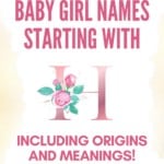 Baby Girl Names That Start with H