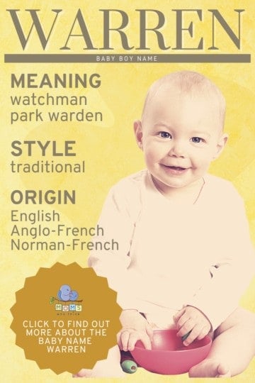 Warren Name Meaning & Origin | Middle Names for Warren